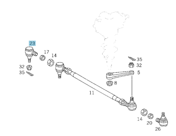 Brand new OEM Genuine Mercedes-Benz Steering Linkage Ball Joint ...