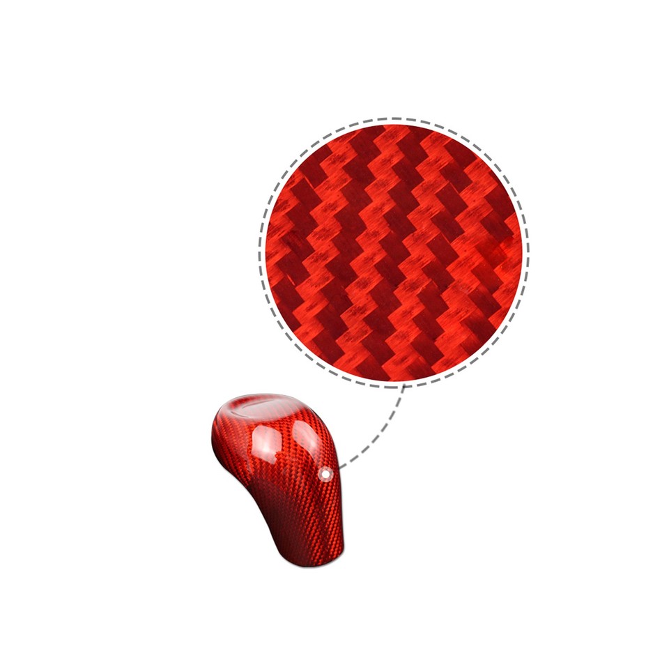 Red Carbon Fiber Gear Shift Knob Cover Trim Decor 🚗For Chevrolet Camaro ...