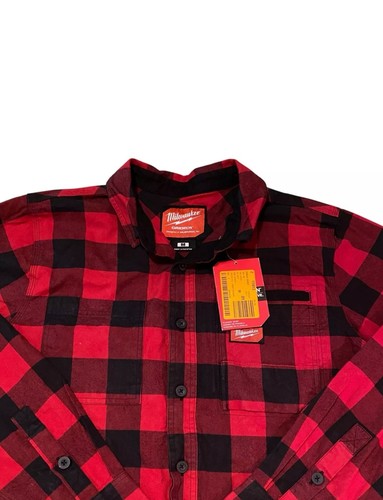 Milwaukee GRIDIRON MEN'S MEDIUM Flannel Shirt (Red) M551R-M @2 for sale ...