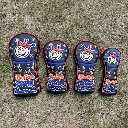 Golf Club Cover Custom Cartoon Clown Embroidered Club Cover Black 135UT ...