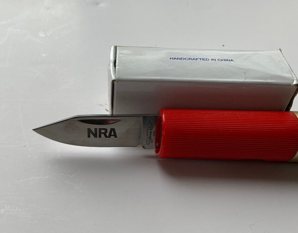 NRA Red Shotgun Shell Folding Pocket Knife with box #27836 | eBay