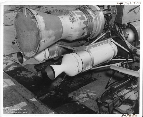 COMBINATION PROPULSION SYSTEM ROCKET ENGINE PUSHER 8" X 10" B/W ORIGL ...