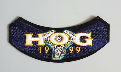 Vintage Harley Davidson Owners Group H.O.G. Rocker patch 1999 new Iron ...