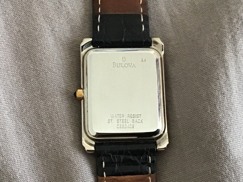 Bulova Men's QUARTZ Tank Watch Excellent Condition C860408 A4. model ...