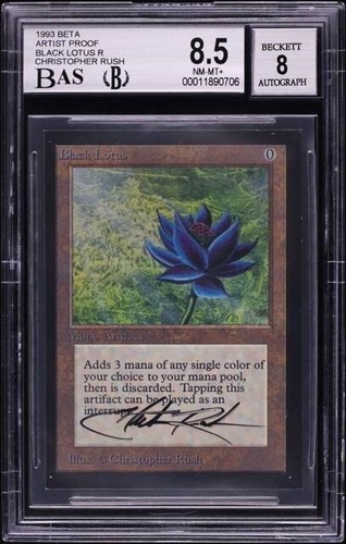 ***BGS 8.5 Beta Artist Proof Black Lotus (Christopher Rush Signed ...