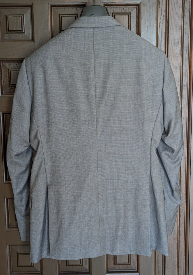 EMPORIO ARMANI Suit Slim Fit Light Grey Micro Check Wool 44 R (54 EU ...