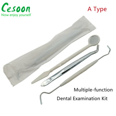 3Pcs/Set Basic Dental Instruments Mouth Mirror Plier Probe Explorer ...