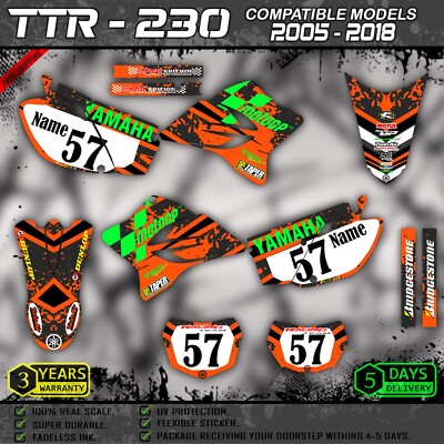 YAMAHA TTR 230 2005 - 2018 DECALS GRAPHICS STICKER NEW KIT | eBay