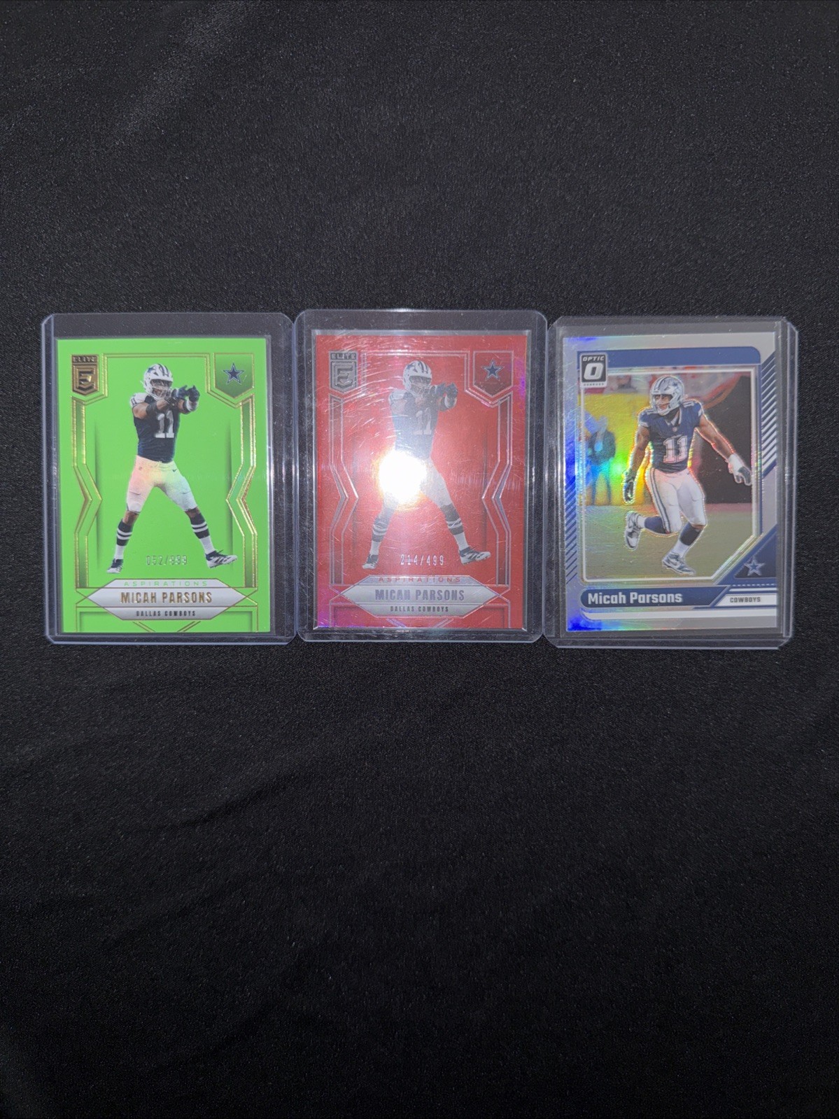 Micah parsons Card Lot 2 Numbered Cards /999 & /499 Donruss Elite 25 ...