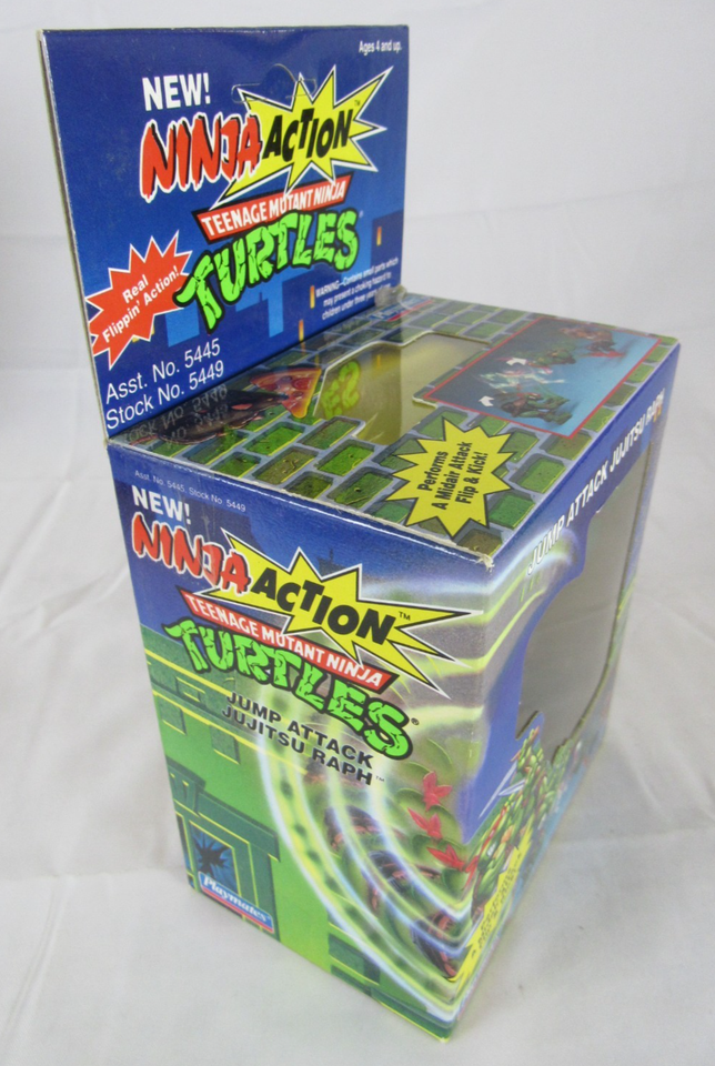 Vintage 1993 TMNT Ninja Action Turtles Jump Attack Jujitsu Raph Sealed ...