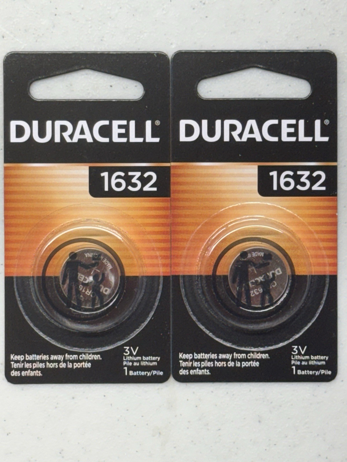 2 Pack CR1632 1632 DURACELL Lithium 3v Battery USA Free SHIP FRESH 2034 ...