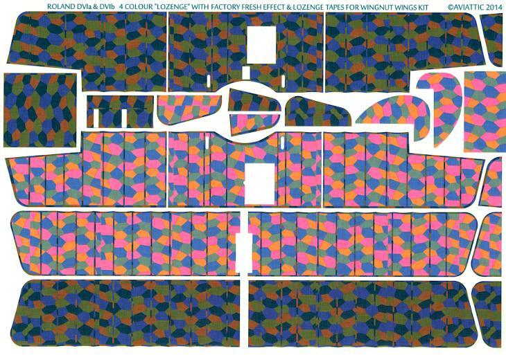 Aviattic Decals 1/32 ROLAND D-VI 4-COLOR LOZENGE with LOZENGE TAPES ...