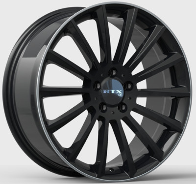 20 inch 20x8.5 RTX MB-02 Gloss Black with Machined Lip wheels rims ...