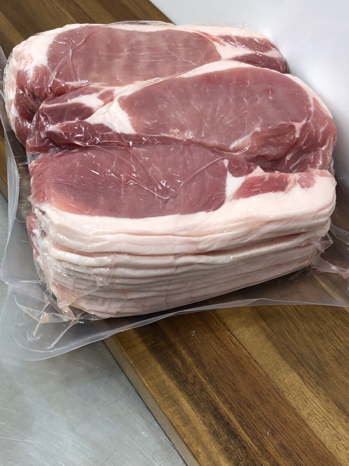 UnSmoked Rindless Back Bacon 2.27kg Catering Size 50 Large Slices ...