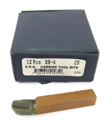 12pcs ACT BR-6 RH C5 Grade Carbide Brazed Lathe Tool Bits 3/8" x 3/8 ...