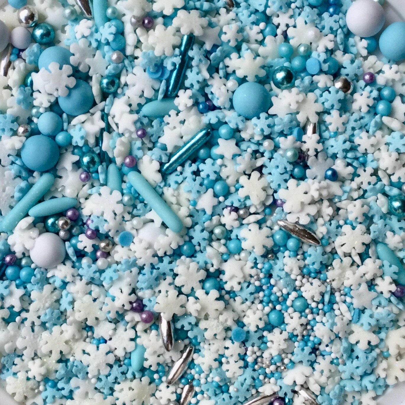 FROSTY FROZEN ICE SNOWFLAKE SPARKLE SPRINKLE MIX for Cake and Cupcake ...