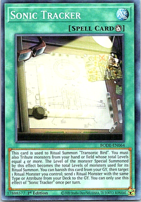 Sonic Tracker BODE-EN064 Yu-Gi-Oh! Card NM 1st Edition | eBay