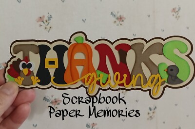 THANKSGIVING title for Scrapbook Pages, Thanksgiving Season, Card Title ...