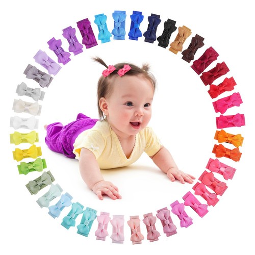 40 Pcs Baby Hair Clips Barrettes for Girls Babies Child Toddler Bows | eBay