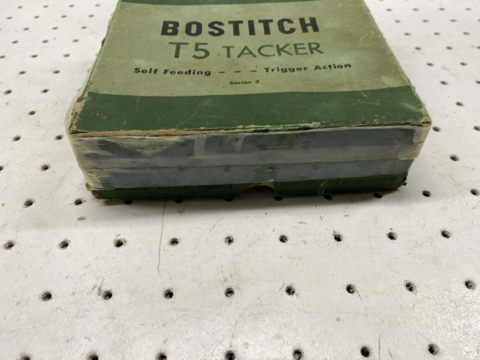 Vintage Bostitch T5 Tacker Heavy Duty Stapler Self Feeding Box USA ...