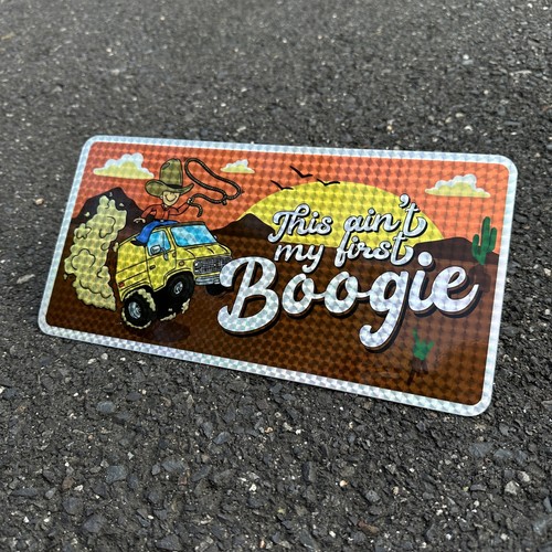Ain't My First Boogie Van Prismatic License Plate USA MADE 70s style ...