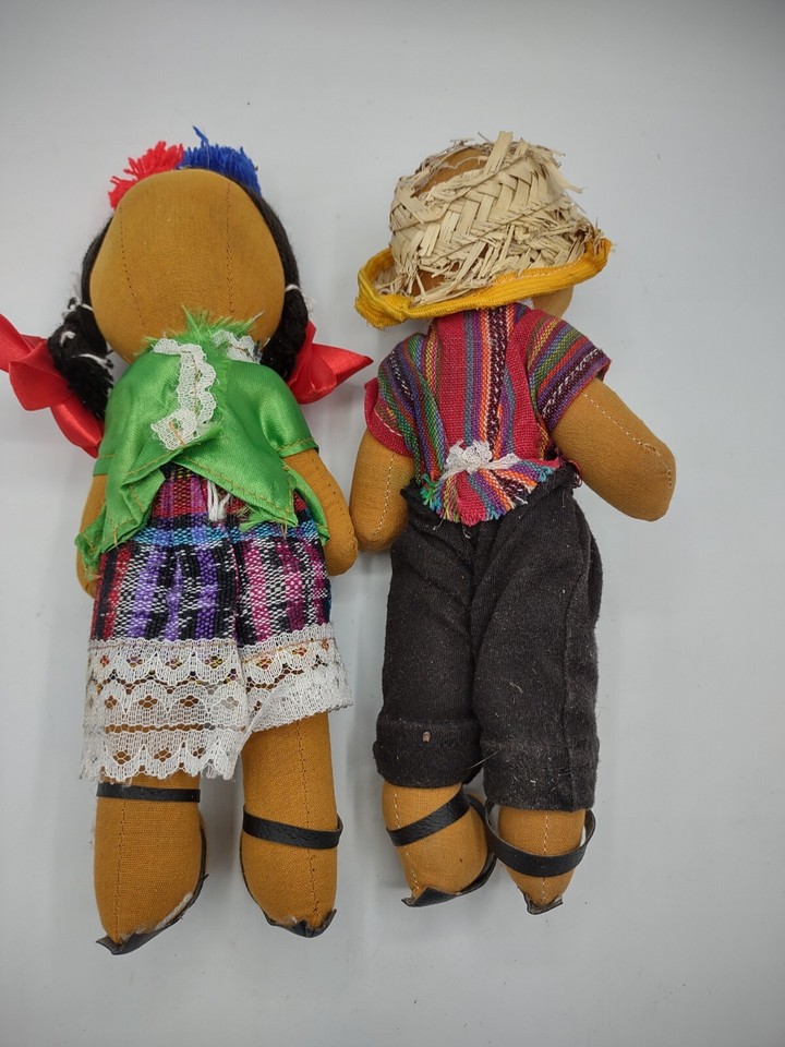 Handmade Mexican Dolls 9” Latin American Muñecas Boy And Girl Folk Art ...