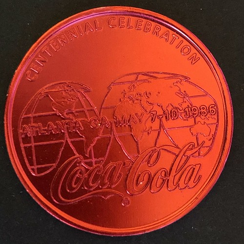 39mm 1986 Coca Cola 100th Anniversary Red Aluminum Token - VGC | eBay