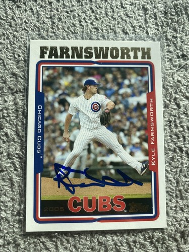 Kyle Farnsworth autographed baseball card (Chicago Cubs) 2005 Topps ...
