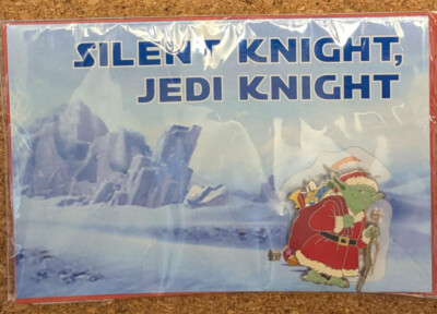 Disney Pin Silent Night Jedi Knight Yoda Star Wars card with envelope ...
