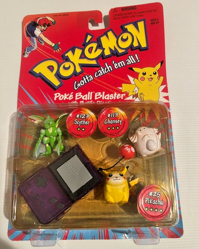 Pokemon Poki Ball Blaster With Battle Disc Pikachu 25, Chansey 113 ...