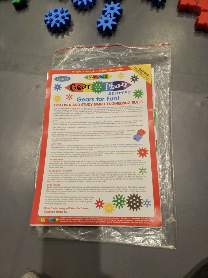 ThinkPlay Morphun Gear Phun Building Construction Models Starter Set | eBay