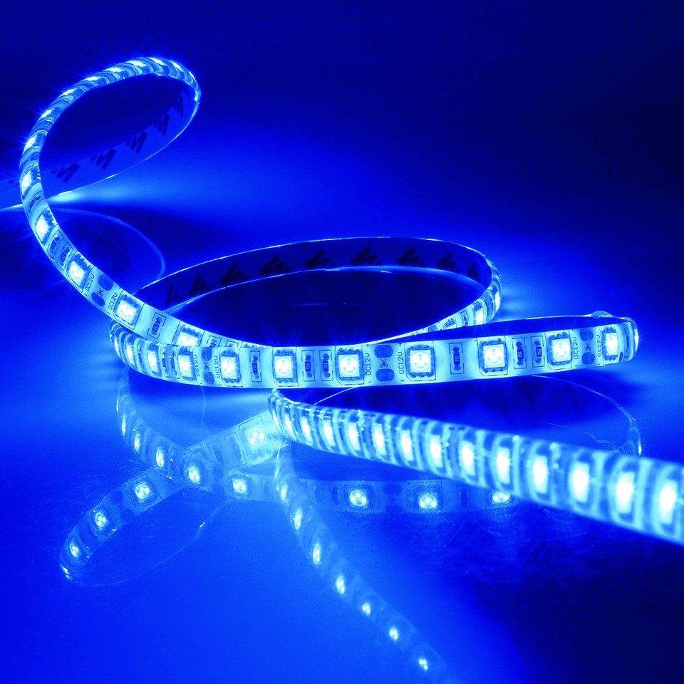 10PCS Blue LED Strip Light 300 LEDs Waterproof 5050 SMD Flexible Tape ...