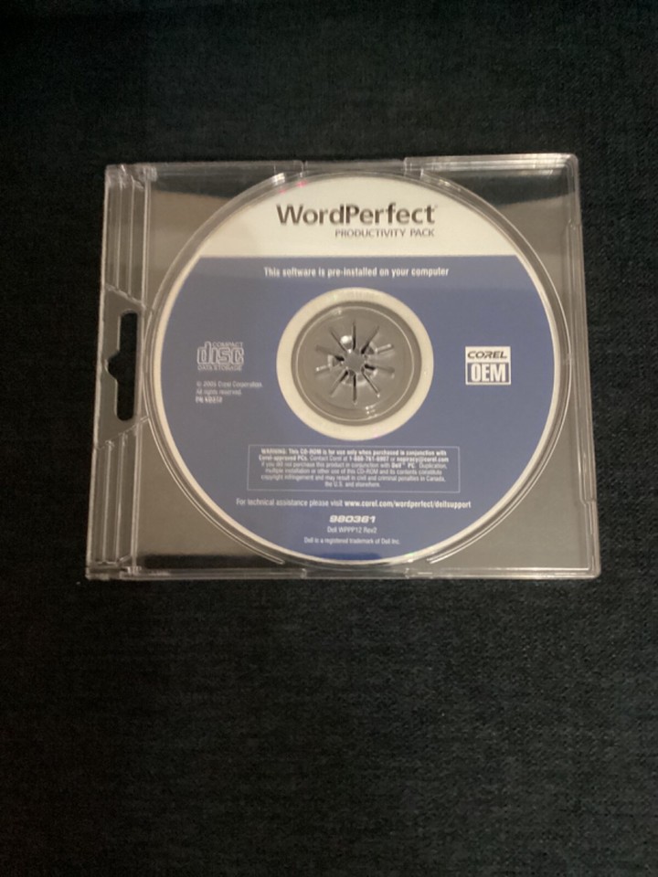 Vintage 2005 Corel WordPerfect Productivity Pack CD-ROM | eBay