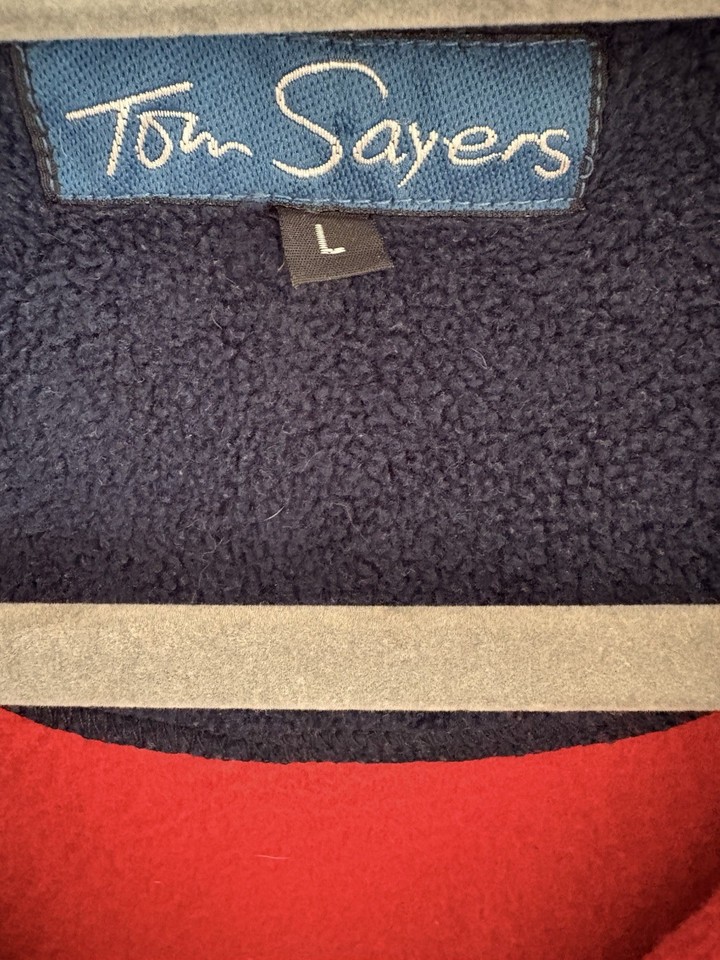 Tom Sayers Performance Vintage Coral Red Fleece Jacket. Size XL | eBay UK