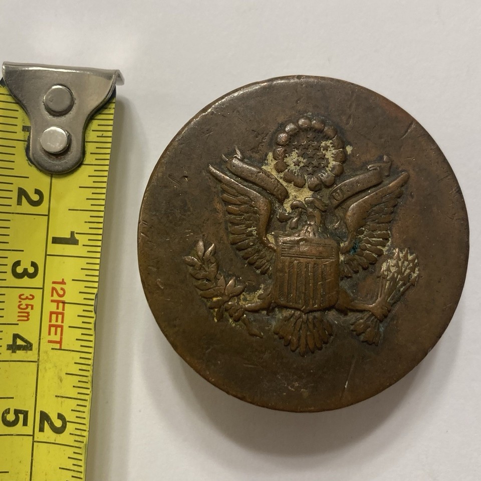 ORIGINAL WW1 UNITED STATES CAVALRY HORSE BRIDLE ROSETTE COPPER GREAT ...