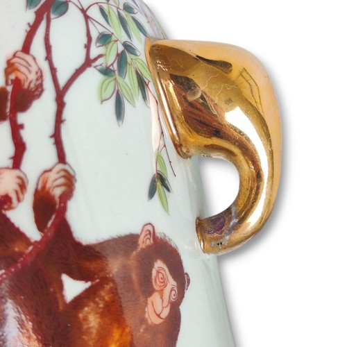 Vintage Amita Chinese Chinoiserie Monkey Wisteria Tree 16" Vase RARE | eBay