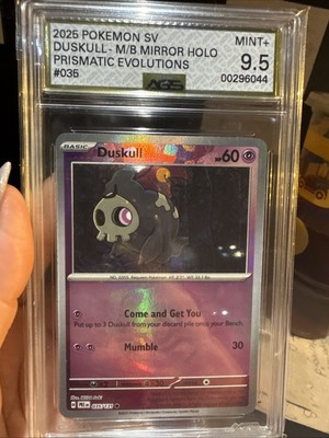 2025 Pokemon Prismatic - Duskull Mater Ball Revers Holo Graded AGS 9.5 ...