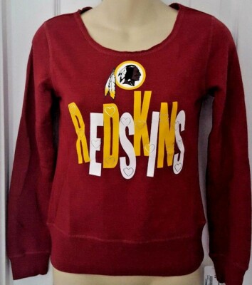 WASHINGTON REDSKINS Girls Sweatshirt Size Large 10/12 Silver Sparkle ...