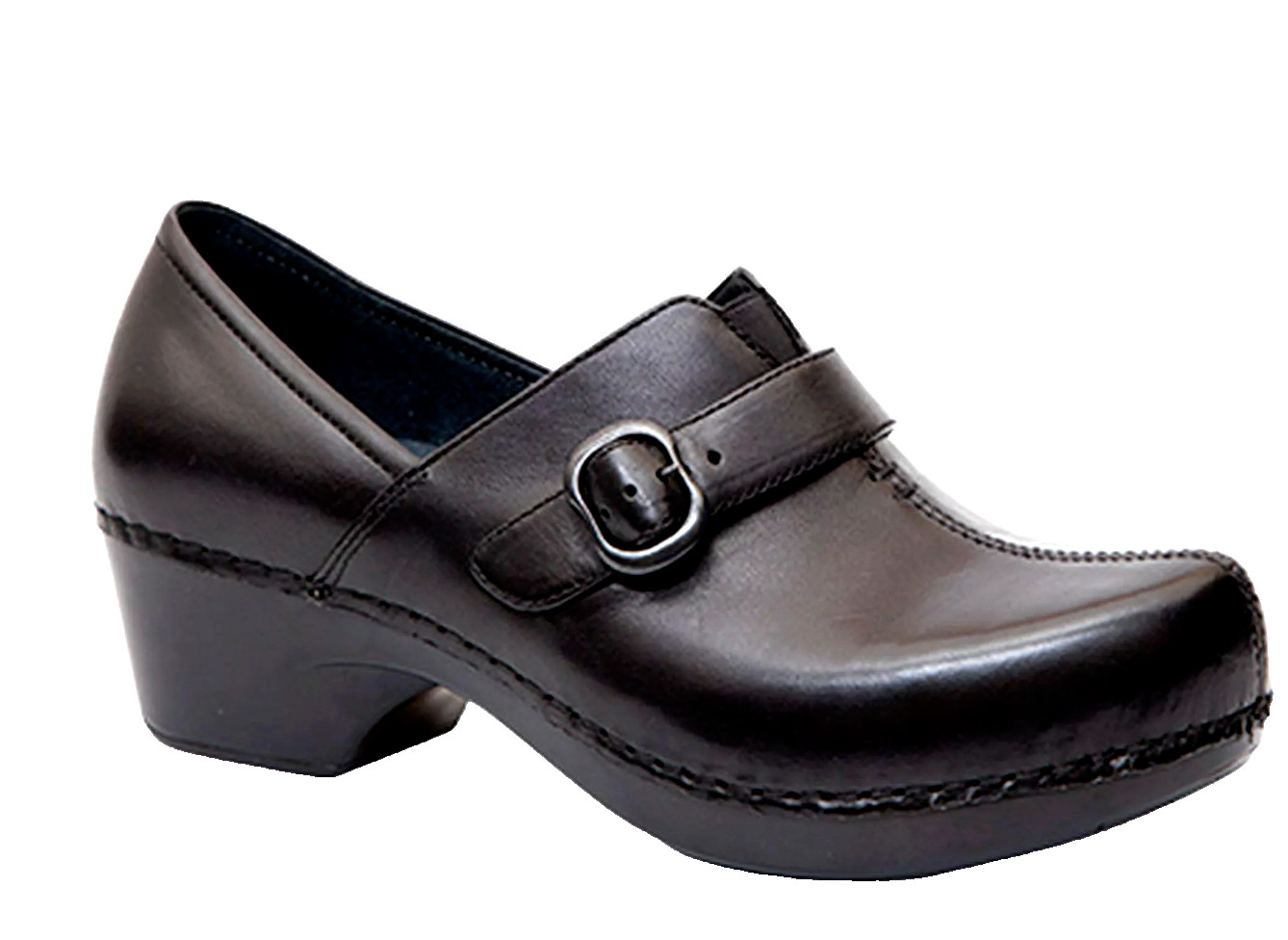 Dansko Women Tamara Clogs Black leather Buckle Clogs … - Gem