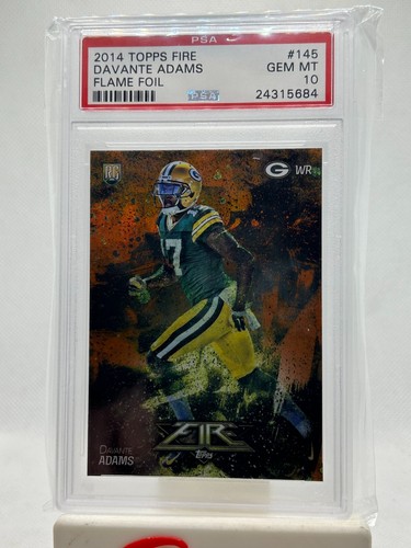 2014 Topps Fire #145 Davante Adams Flame Foil Rookie Packers Raiders ...