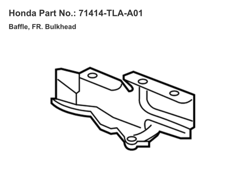 (1) BNIB OEM 17-21 Honda CRV CR-V Front Bulkhead Baffle Bracket 71414 ...