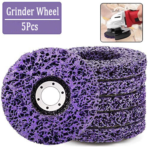 5x Poly Strip Disc Wheel 4'' Paint Derusting Removal Clean Tool F Angle ...