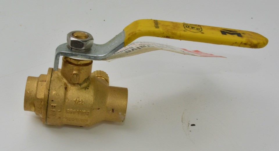 Mueller Stop & Waste Solder Brass ½” Ball Valve 107-553HN NEW | eBay