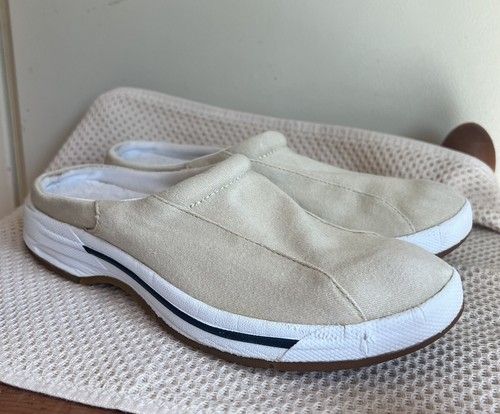 L. L Bean Canvas Slip On Clogs Loafers Women’s Size 7 Medium In Sun ...