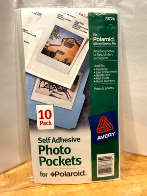 Avery Self Adhesive Photo Pockets, for Polaroid 600 & Spectra Film, 10 ...