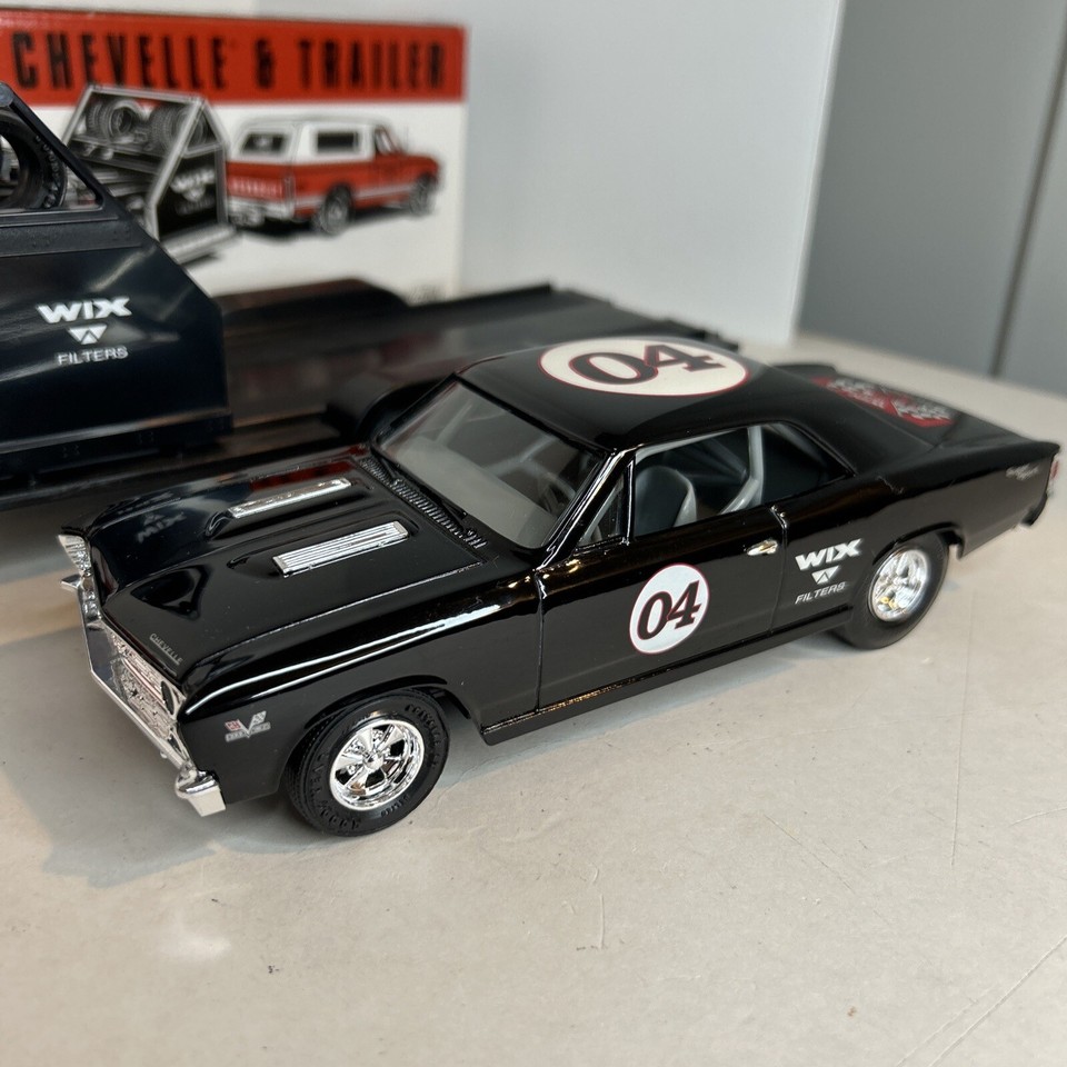 1969 Chevy Blazer, 1967 Chevelle Drag Car & Trailer 1/25 Ertl WIX ...
