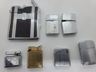 Vintage Lot 7 Cigarette Lighters Colibri, Flamex, Electra 2000, Ronson ...
