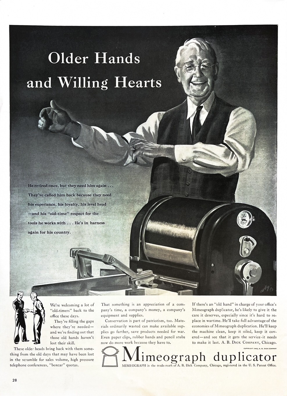 1942 MIMEOGRAPH DUPLICATOR WWII ERA Vintage Print Ad World War 2 | eBay