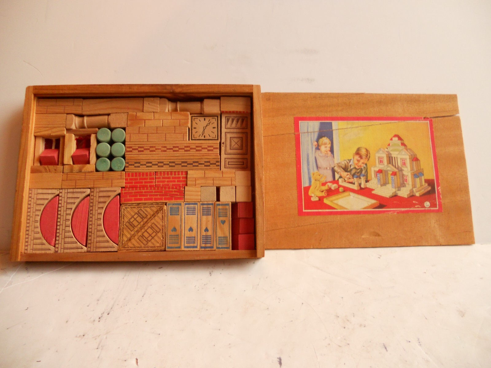 Rare 1930'S Kids Toy Wood Building Block / Building Complete | eBay