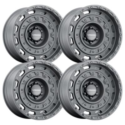 (Set-4) Vision 403 Tactical 18x9.5 5x5.5 5x139.7 -18mm Black Wheels 18 ...